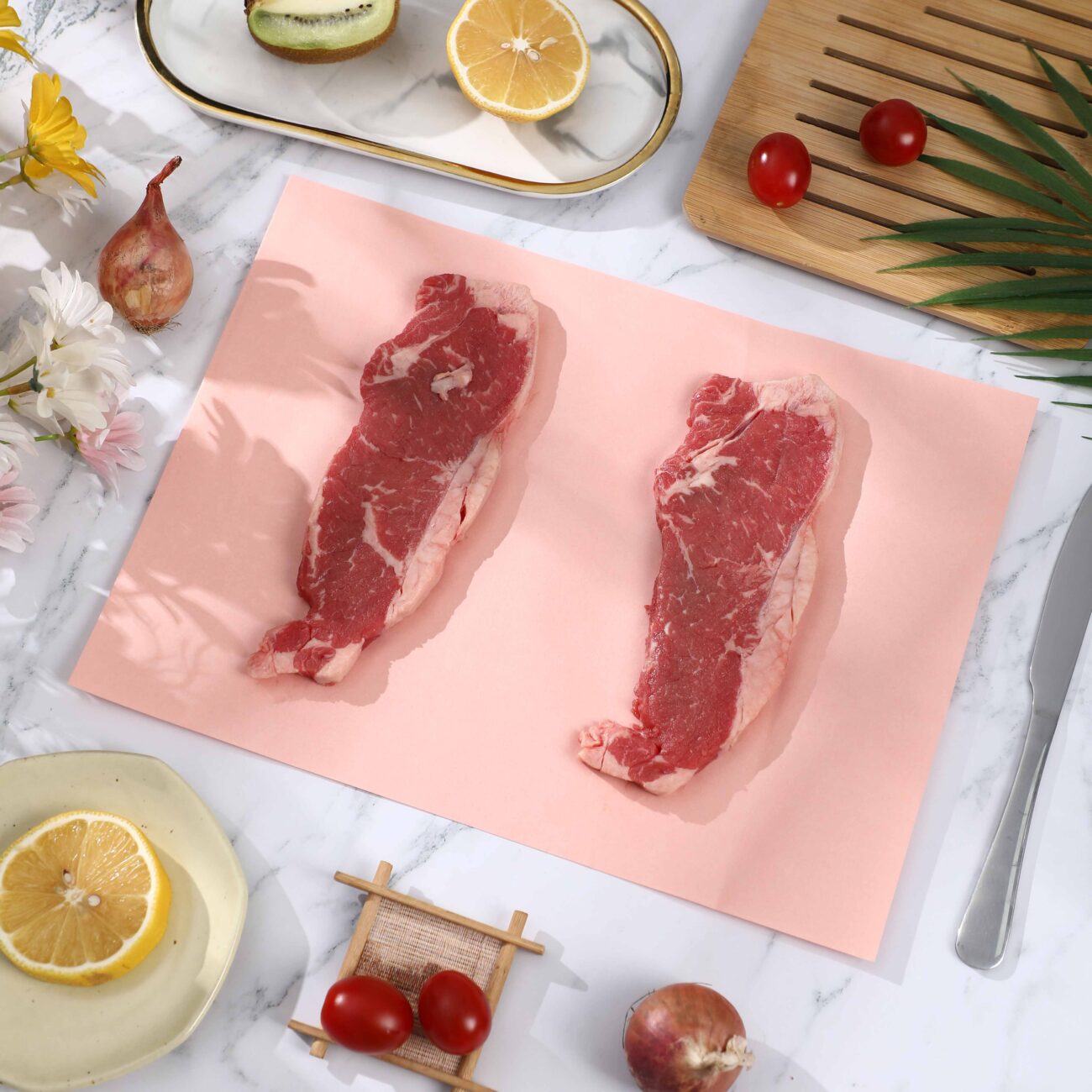 Steak Paper | Colored Butcher Paper Sheets for Meat Wrapping